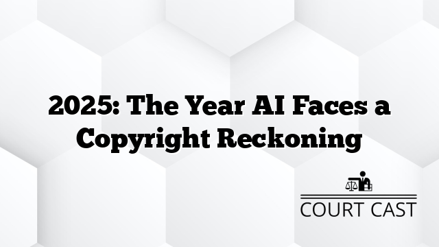2025: The Year AI Faces a Copyright Reckoning - Court Cast