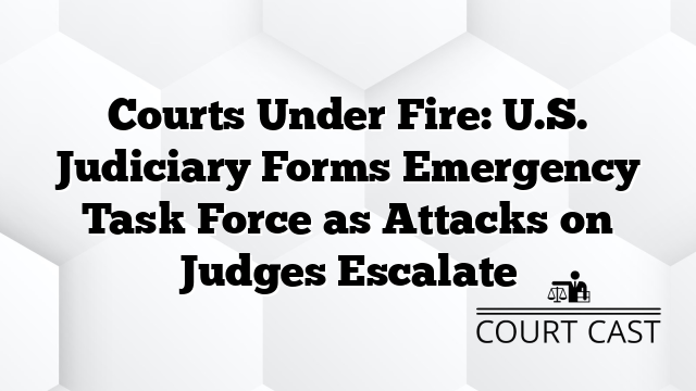 Courts Under Fire: U.S. Judiciary Forms Emergency Task Force as Attacks ...